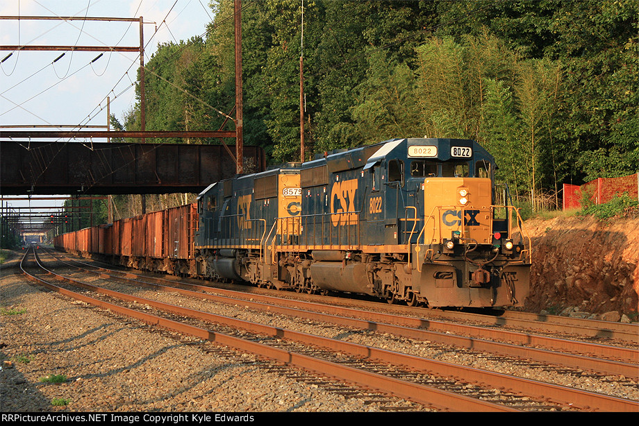 CSX SD40-2 #8022 on W064-04